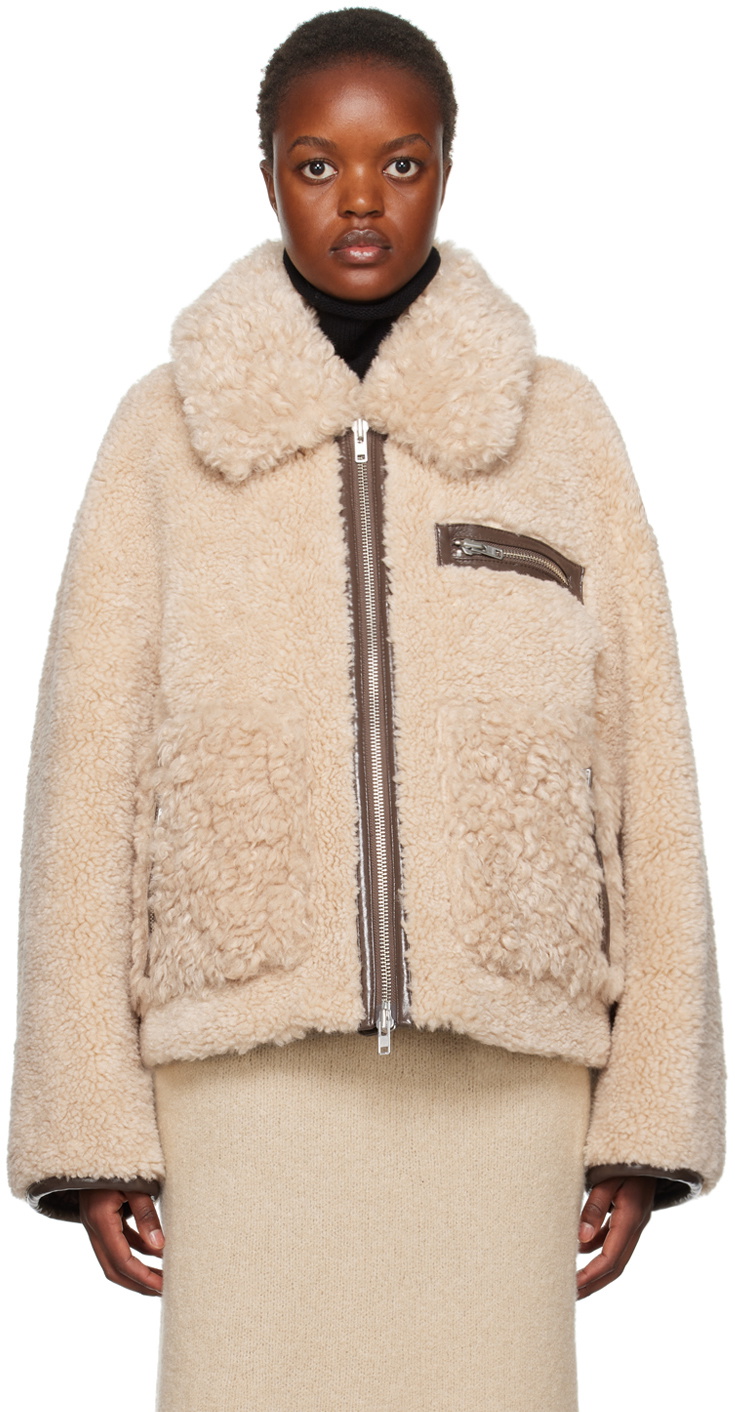 Stand Studio Beige Joann Faux-Shearling Jacket Stand Studio