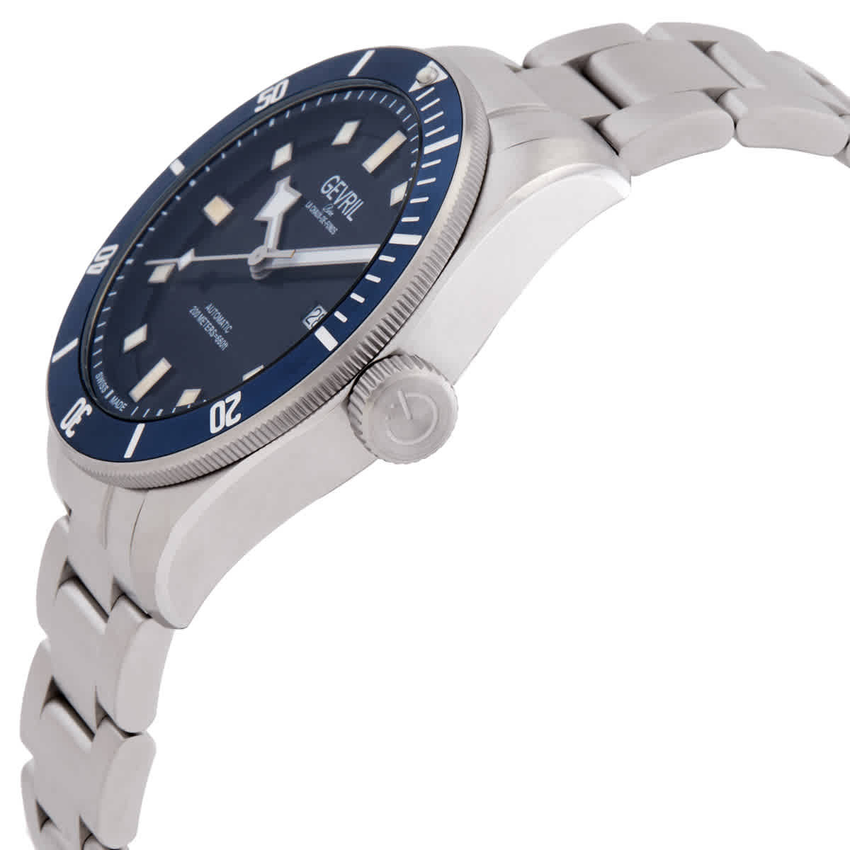 Gevril Yorkville Swiss Automatic Blue Dial Mens Diver Watch 48601 Gevril