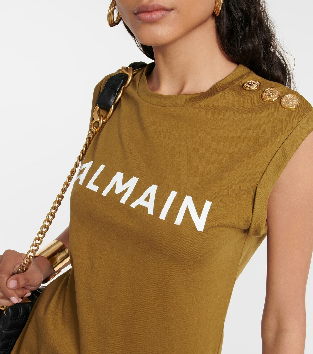 Balmain - Logo cotton jersey tank top Balmain