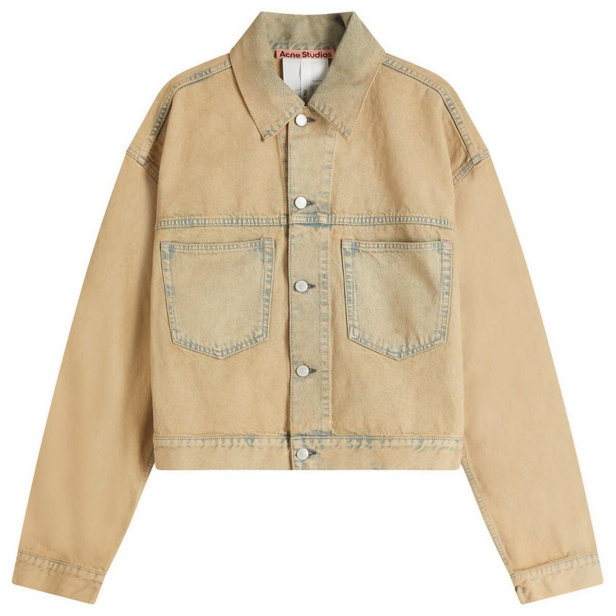 Acne Studios Women's Marko Sand Denim Jacket in Light Sand Acne Studios