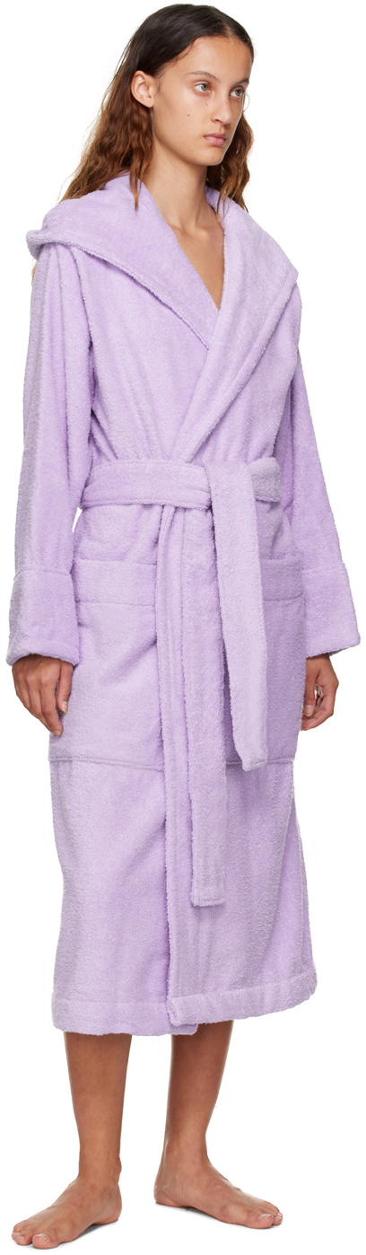 Tekla Purple Hooded Robe Tekla Fabrics