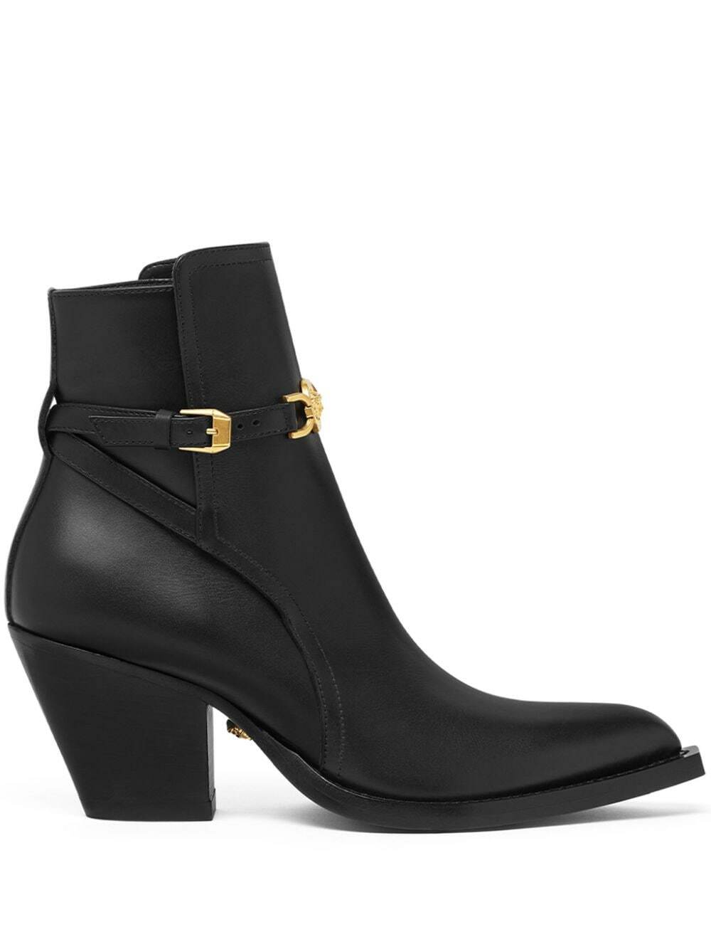 VERSACE - Medusa '95 Leather Ankle Boots Versace