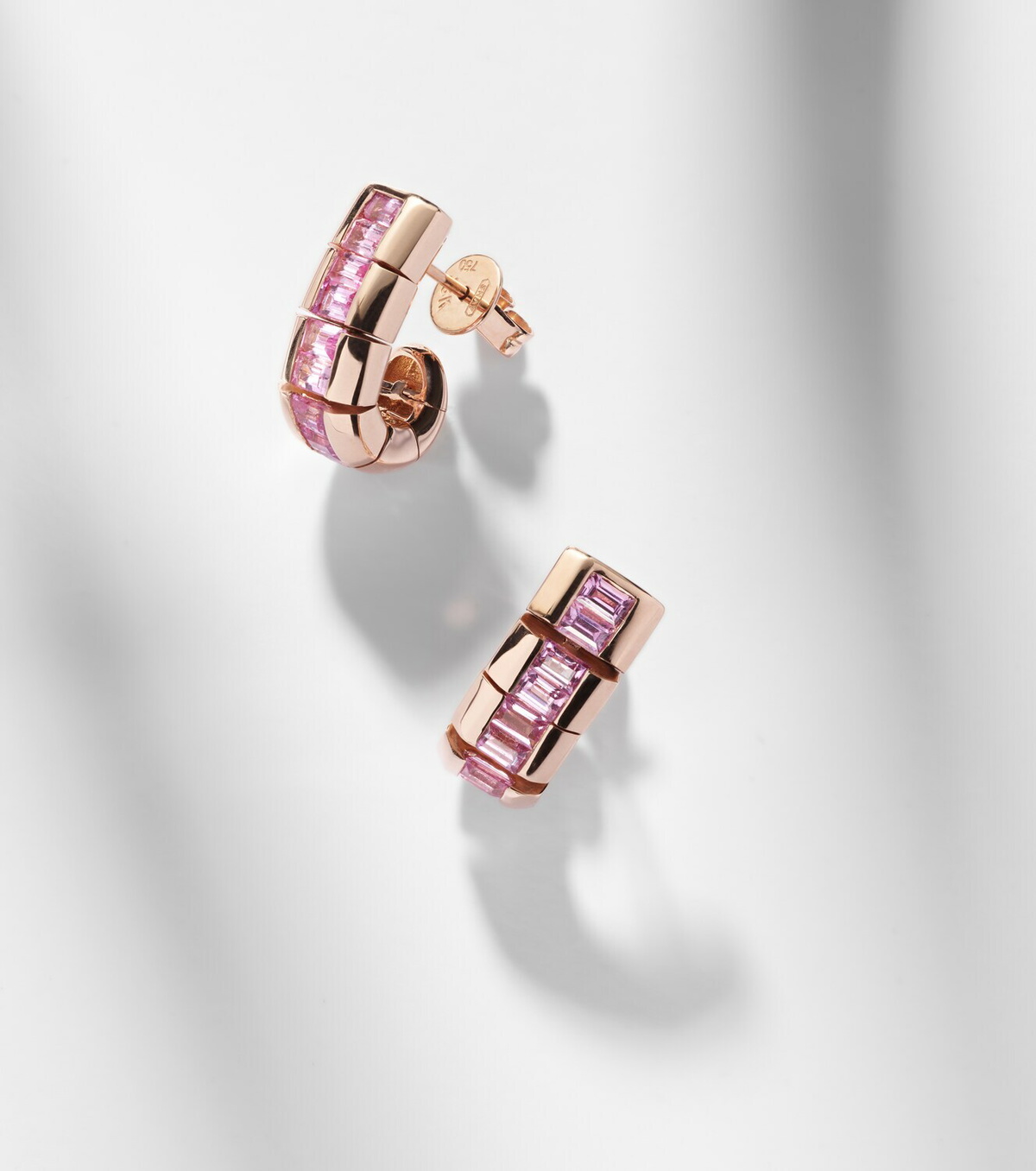 Shay Jewelry 18kt rose gold earrings with sapphires Shay Jewelry