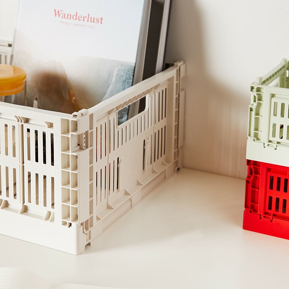 HAY Large Recycled Colour Crate in Off White HAY