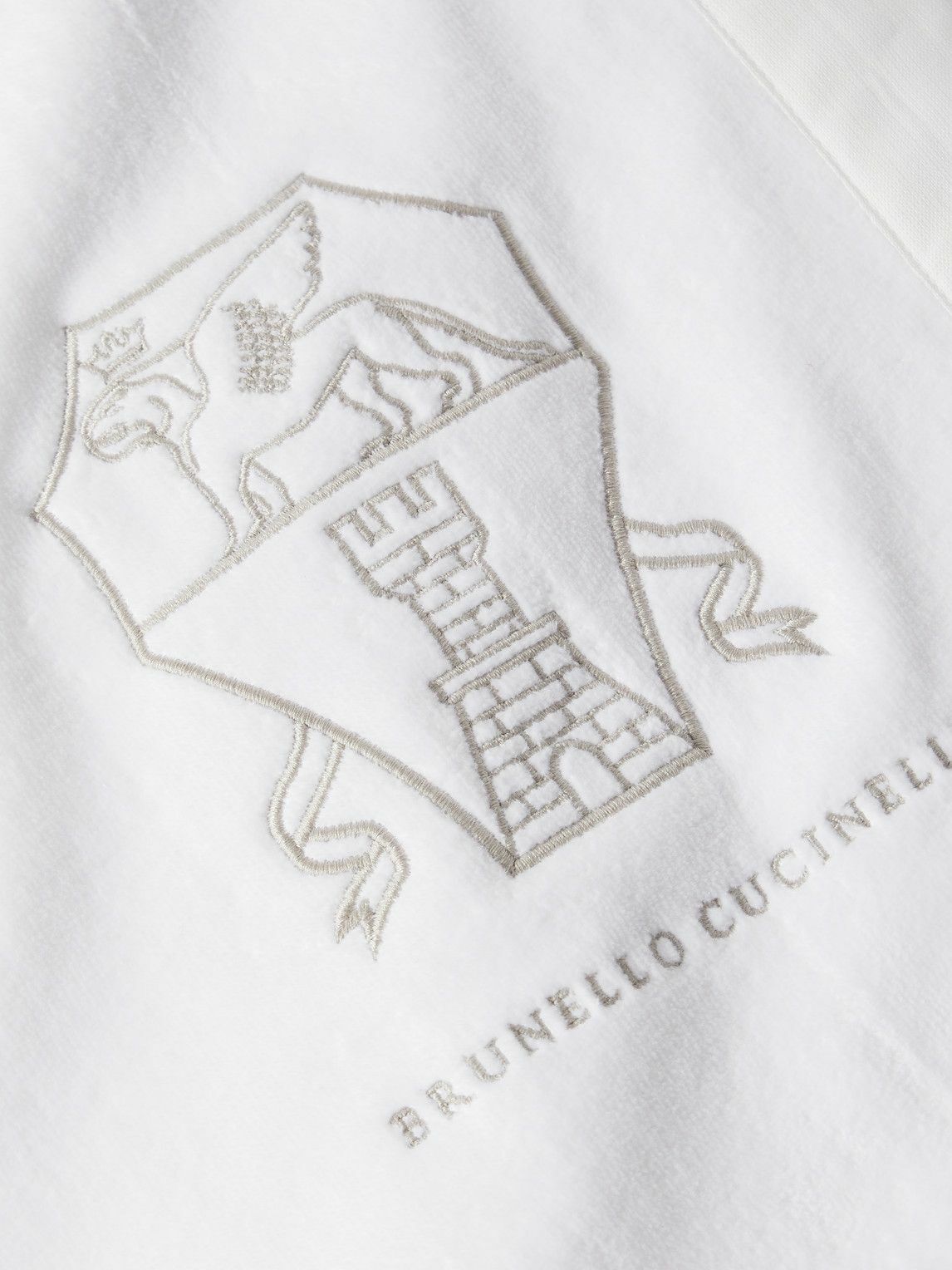 Brunello Cucinelli - Logo-Embroidered Cotton-Terry Beach Towel Brunello ...