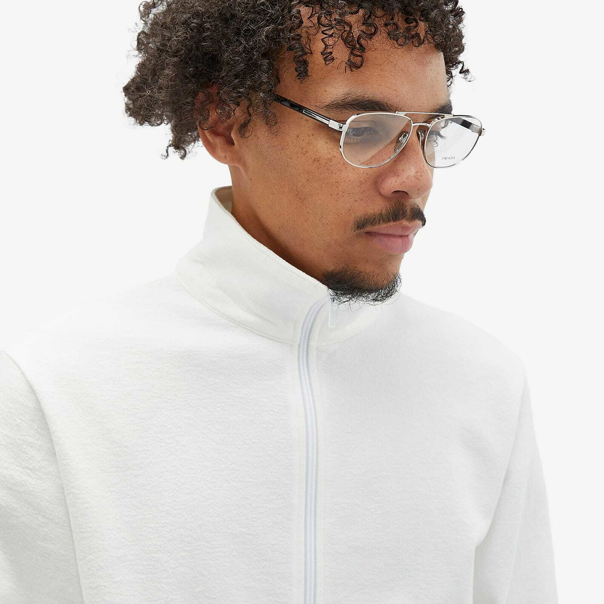 Prada Eyewear Men's A56V Glasses in Silver Prada