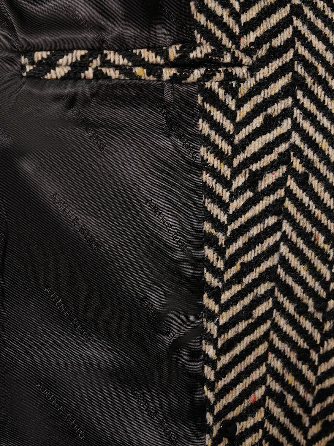 ANINE BING - Herringbone Wool Blend Blazer ANINE BING