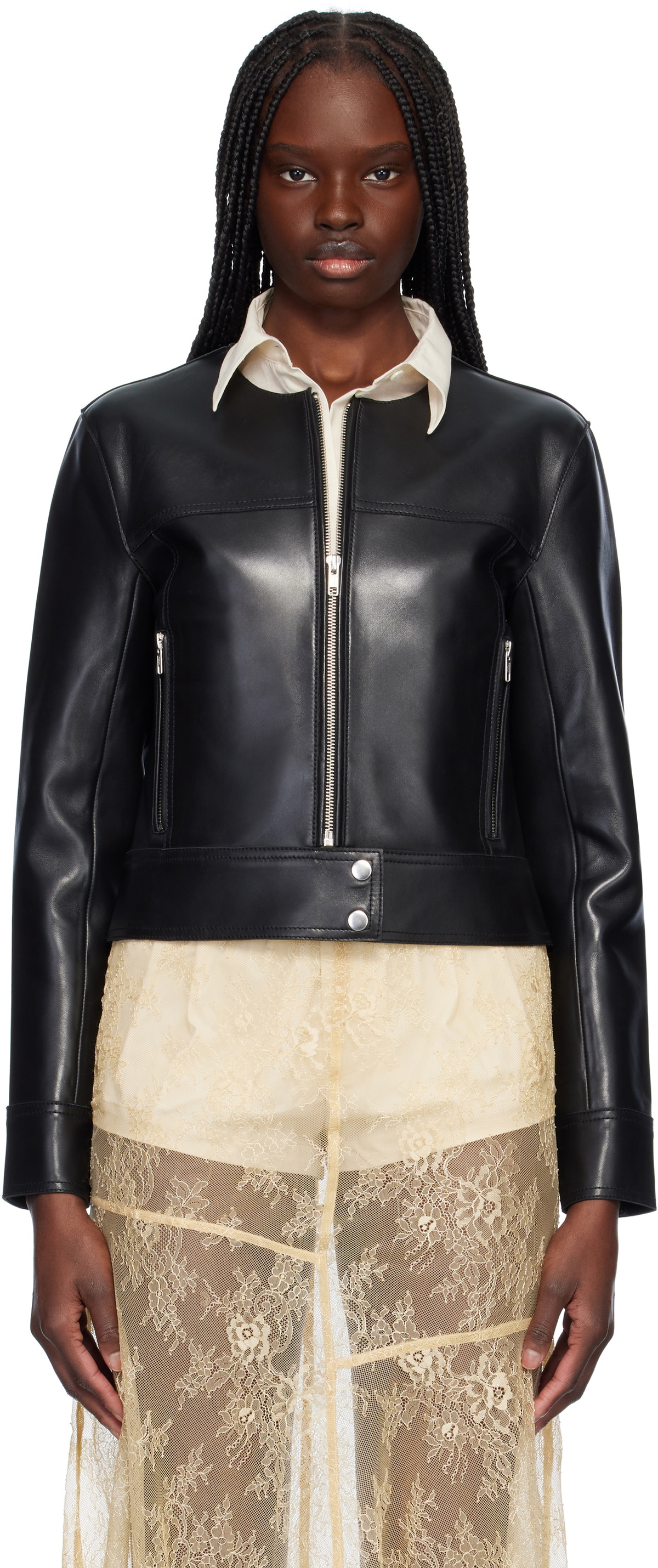 Stand Studio Black Cassie Leather Jacket Stand Studio