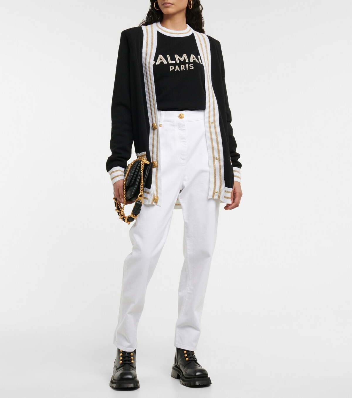 Balmain - Oversized wool and cashmere-blend cardigan Balmain