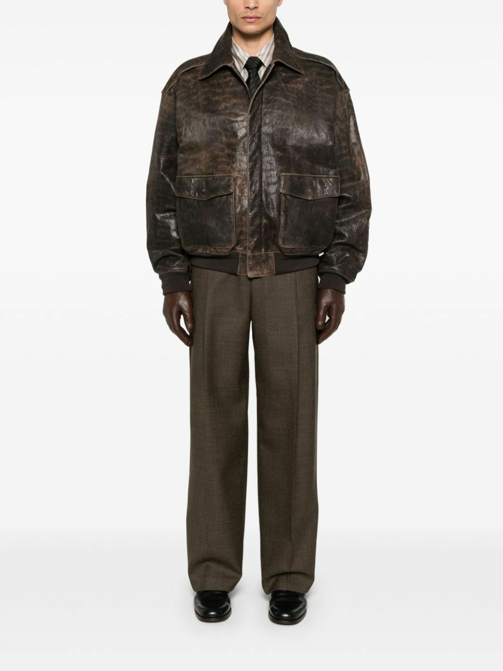 The Row Orwell Leather Jacket The Row