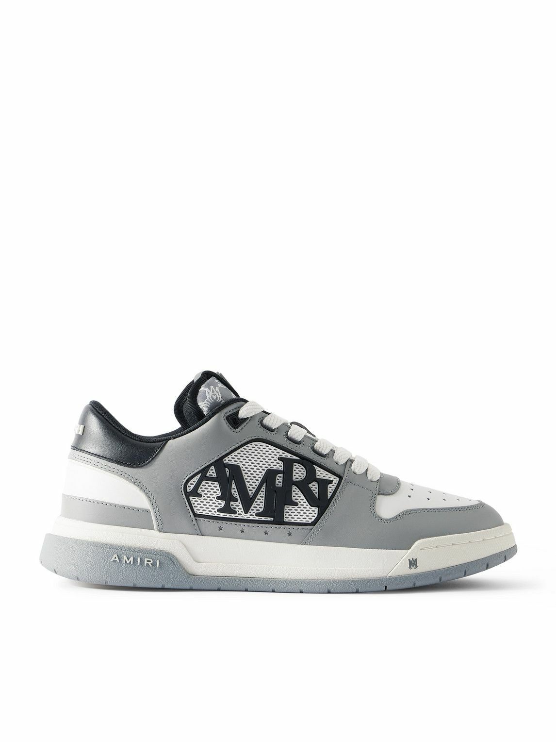 AMIRI - Classic Low Two-Tone Perforated Leather Sneakers - Gray Amiri