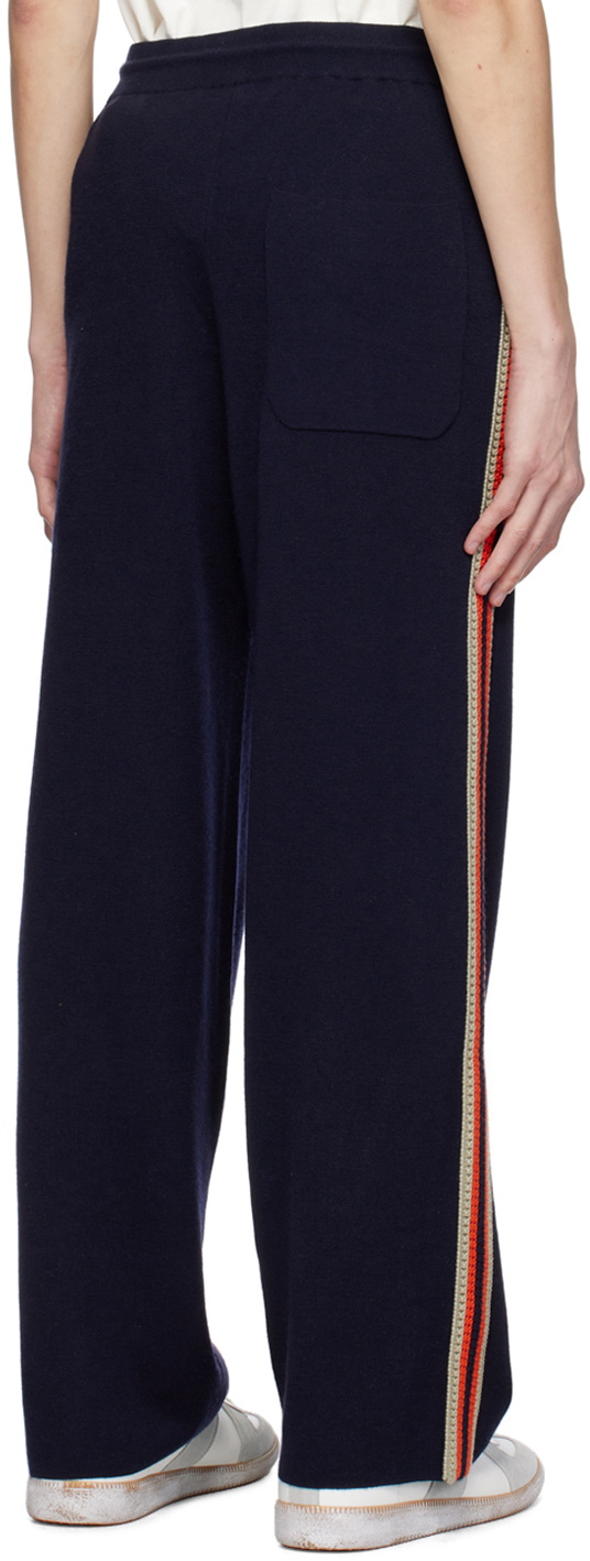 A PERSONAL NOTE 73 Navy Embroidered Trousers