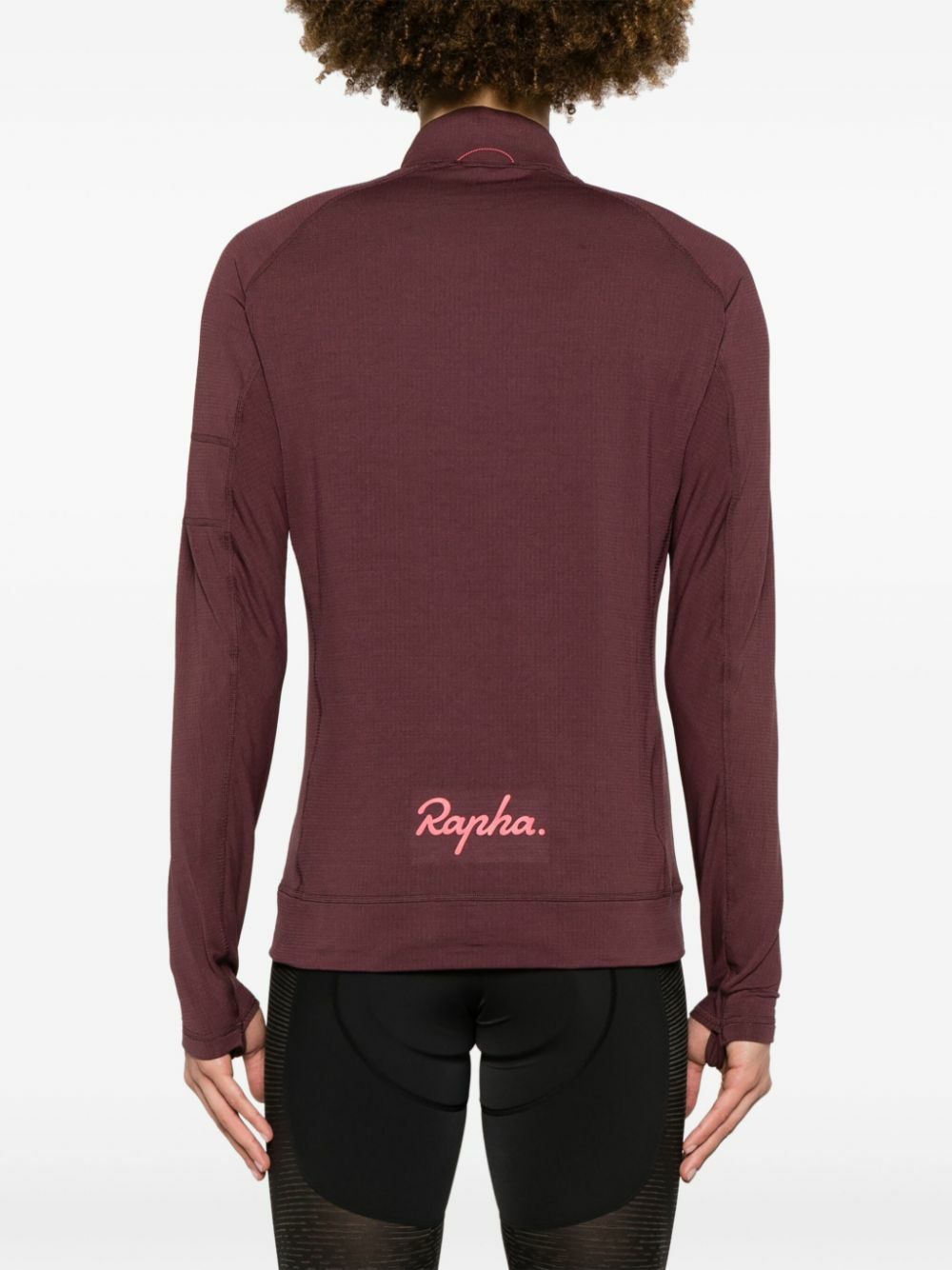 Rapha Red Explore Zip Neck Pullover Rapha