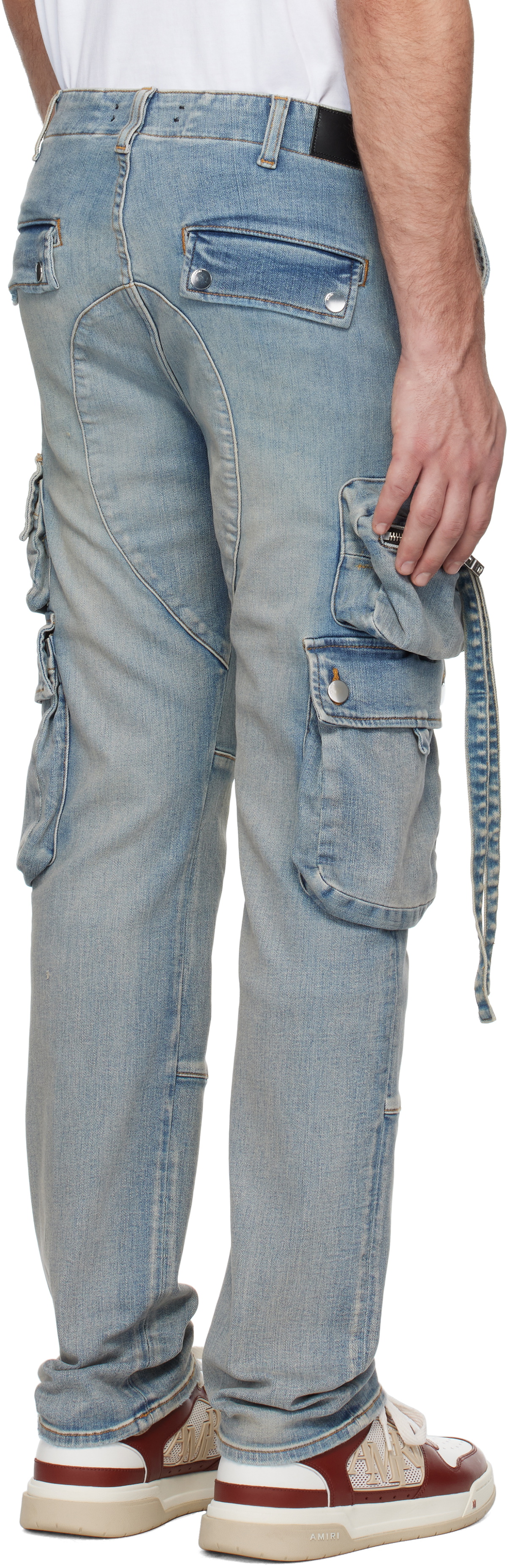 AMIRI Blue Tactical Denim Cargo Pants Amiri