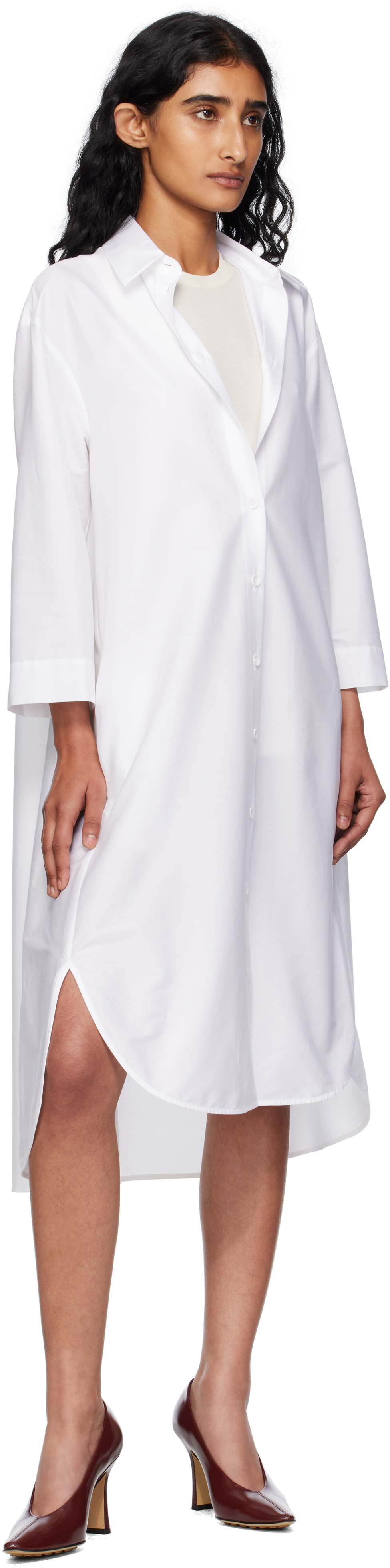 Max Mara White Sella Midi Dress Max Mara