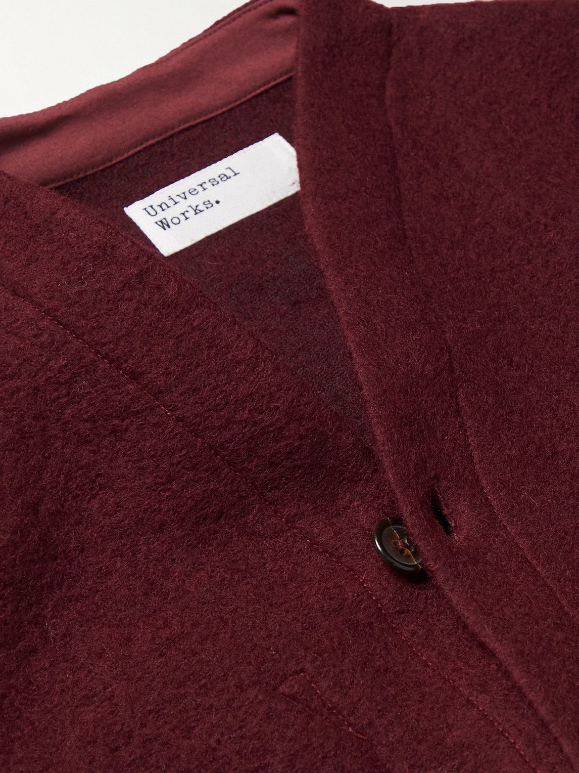 Universal Works - Wool-Blend Fleece Cardigan - Red Universal Works