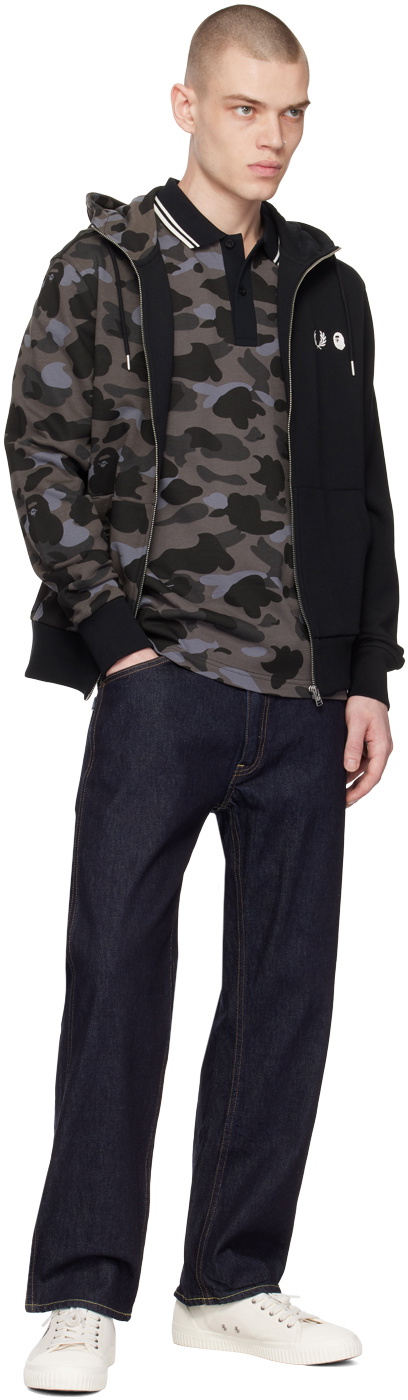 BAPE Black Fred Perry Edition Camo Polo A Bathing Ape