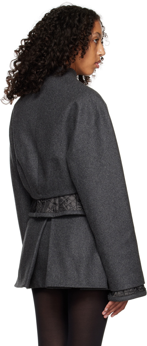Maximilian Davis Gray Quilted Jacket Maximilian Davis