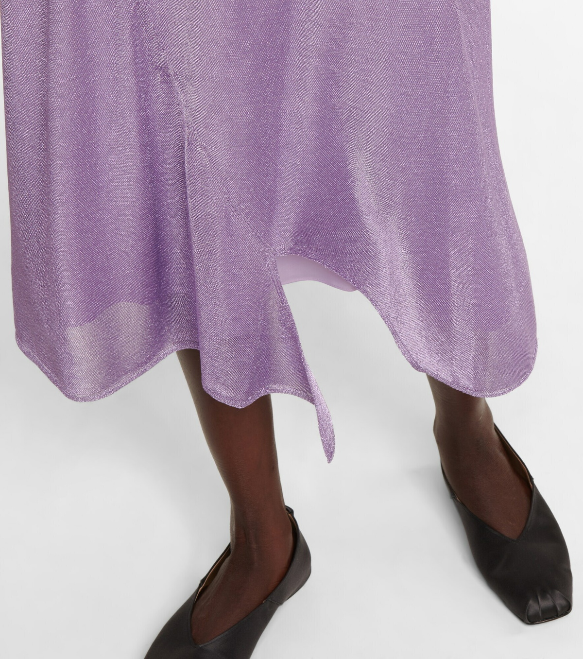 The Row - Pasol metallic knit midi dress The Row