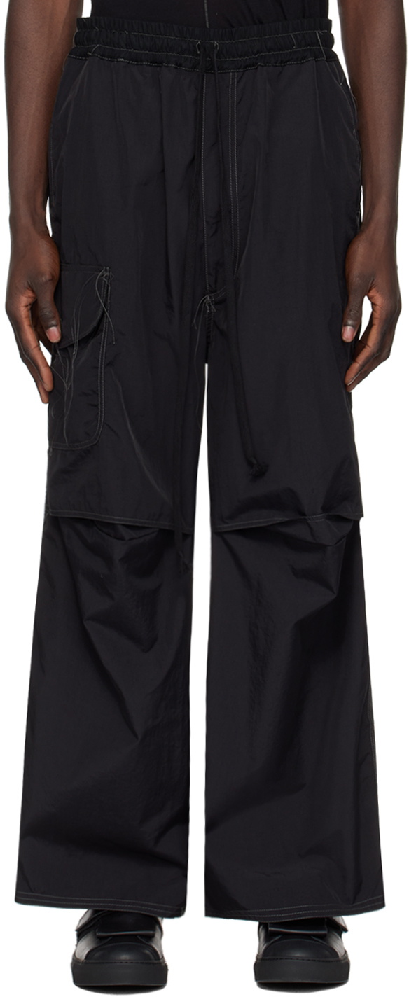 NICOLAS ANDREAS TARALIS Black Loose Thread Trousers Nicolas Andreas Taralis