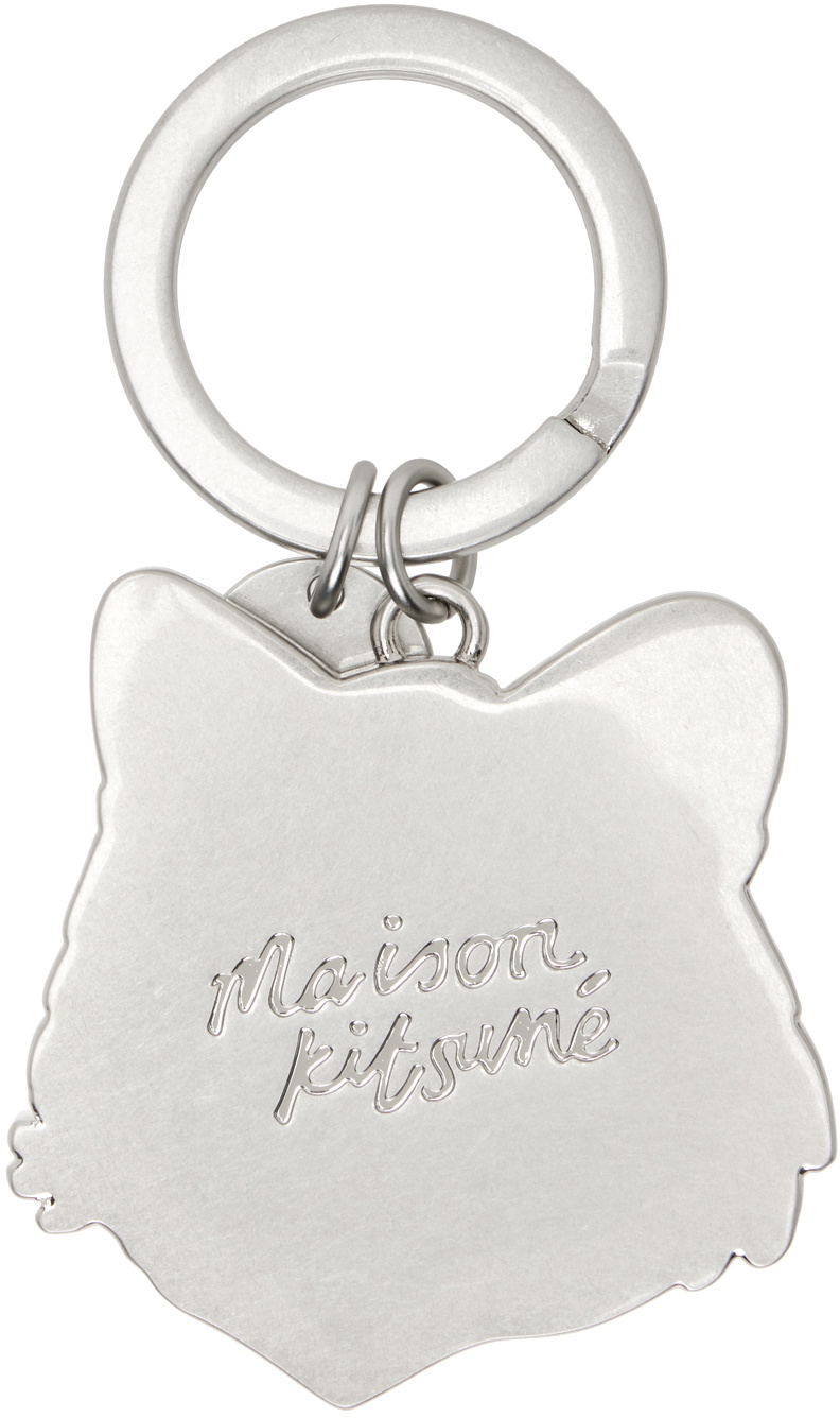 Maison Kitsuné Silver Bold Fox Head Keychain Maison Kitsune