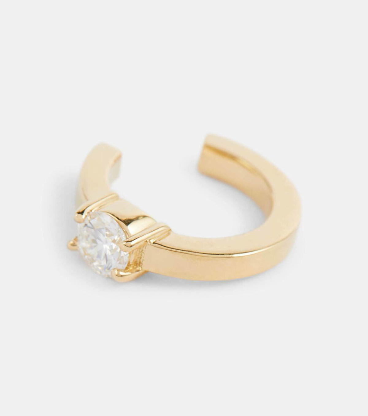 Melissa Kaye Ada 18kt gold single ear cuff with diamond Melissa Kaye