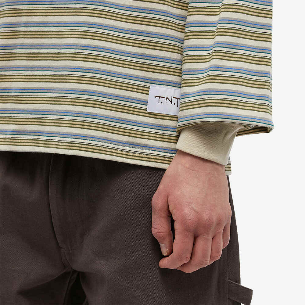 thisisneverthat Men's Long Sleeve Stripe T-Shirt in Ivory thisisneverthat