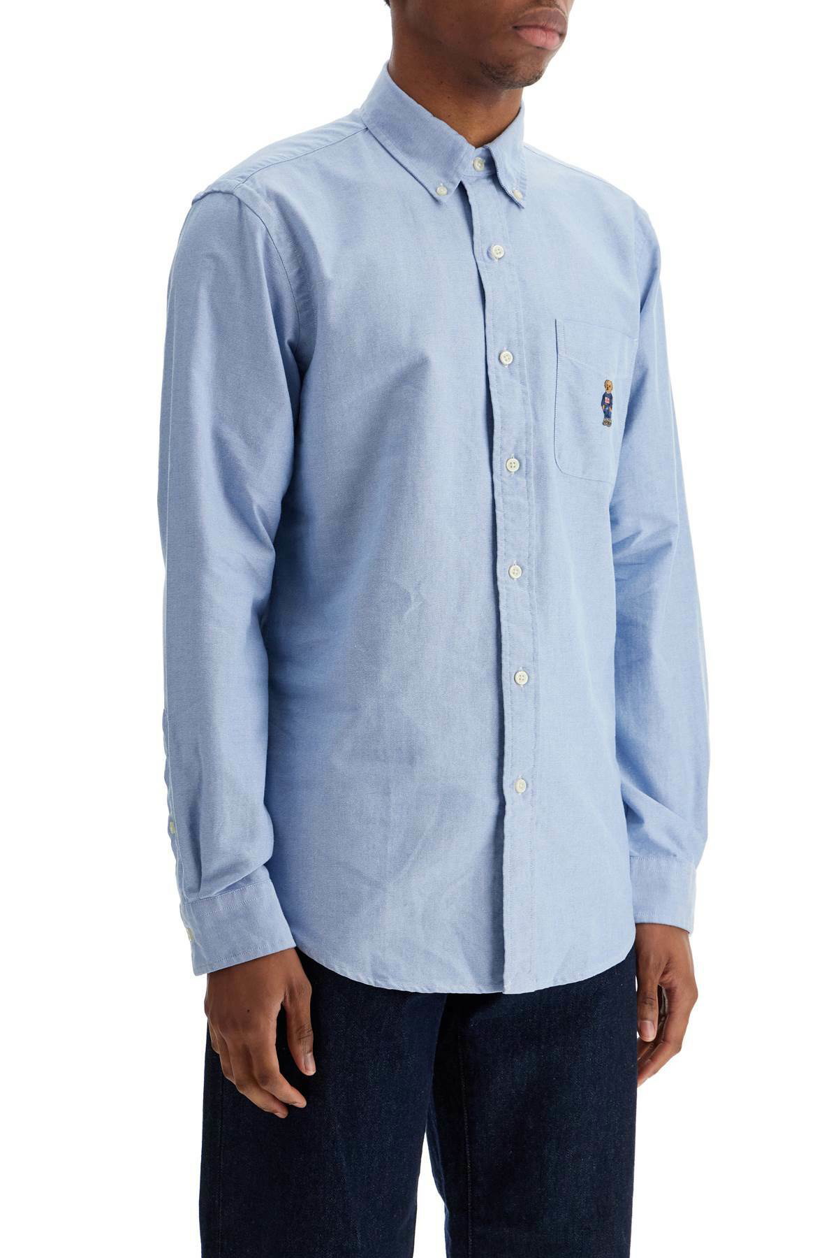 POLO RALPH LAUREN light blue cotton shirt with embroidered pocket Blue Polo Ralph Lauren
