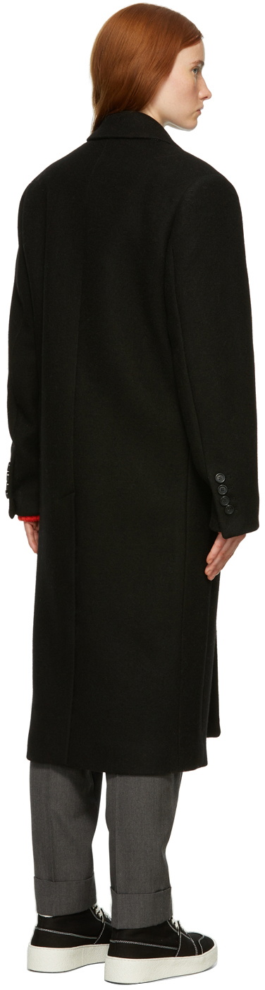 AMI Alexandre Mattiussi Black Structured Oversize Coat AMI Alexandre ...