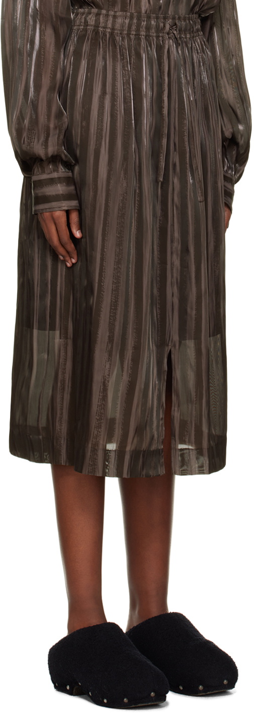 Acne Studios SSENSE Exclusive Brown Midi Skirt Acne Studios