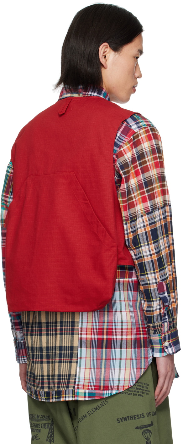 Engineered Garments Red Flap Pocket Vest Engineered Garments
