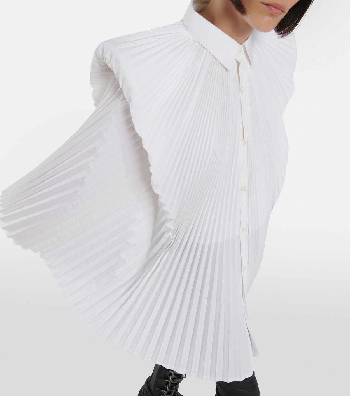 Junya Watanabe - Striped cotton-blend layered shirt Junya Watanabe