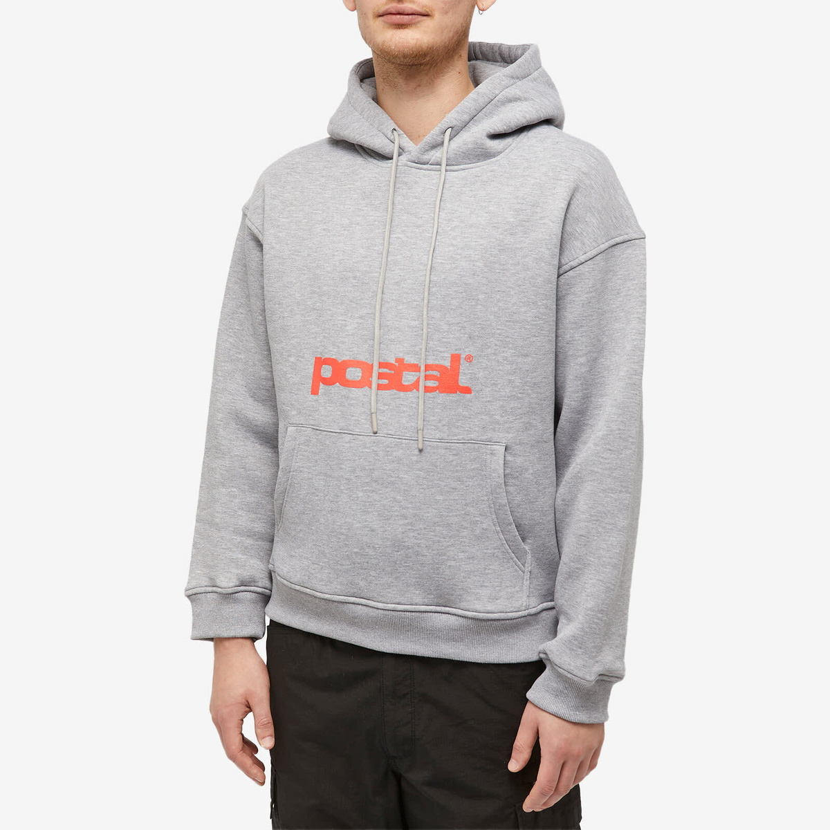 POSTAL Men's Classic Logo Hoodie in Ash Marl POSTAL