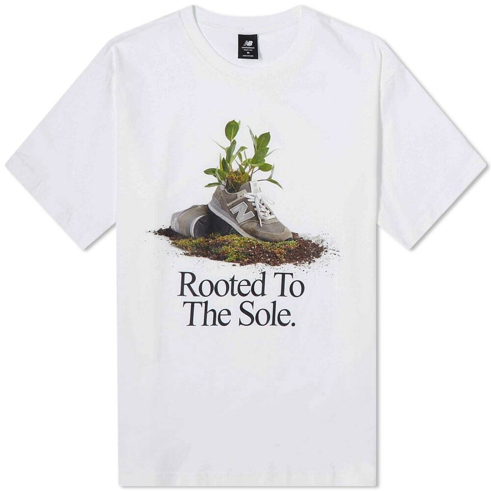 New Balance Men's Athletics Legacies Rooted T-Shirt in White New Balance