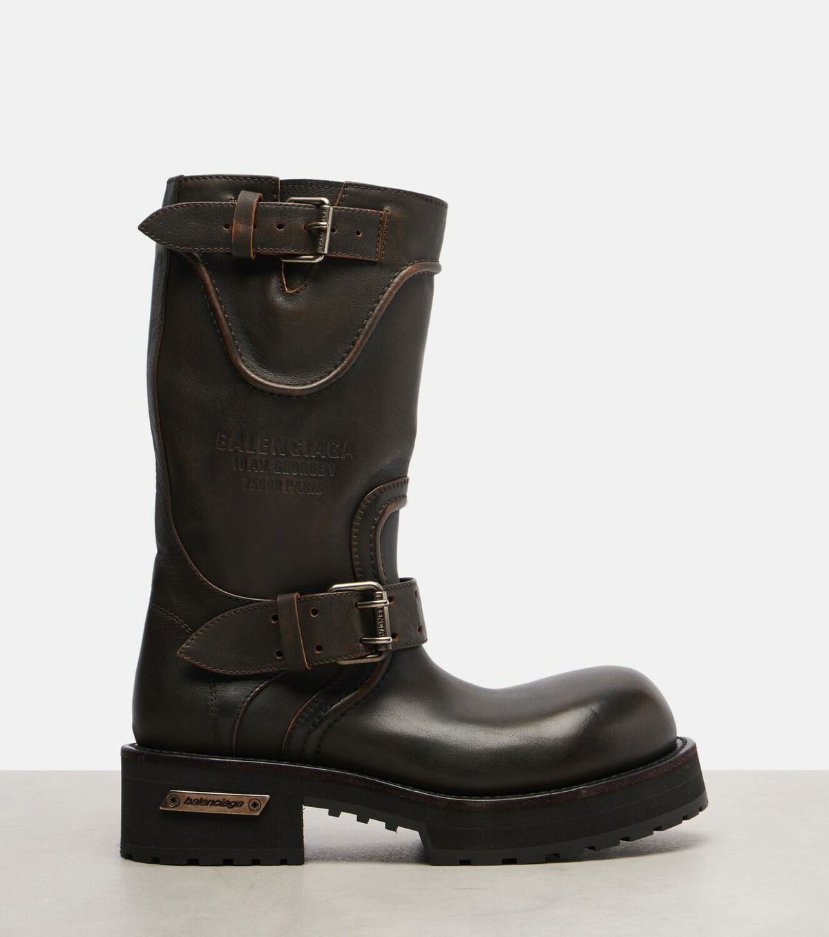 Balenciaga Venom debossed leather boots Balenciaga