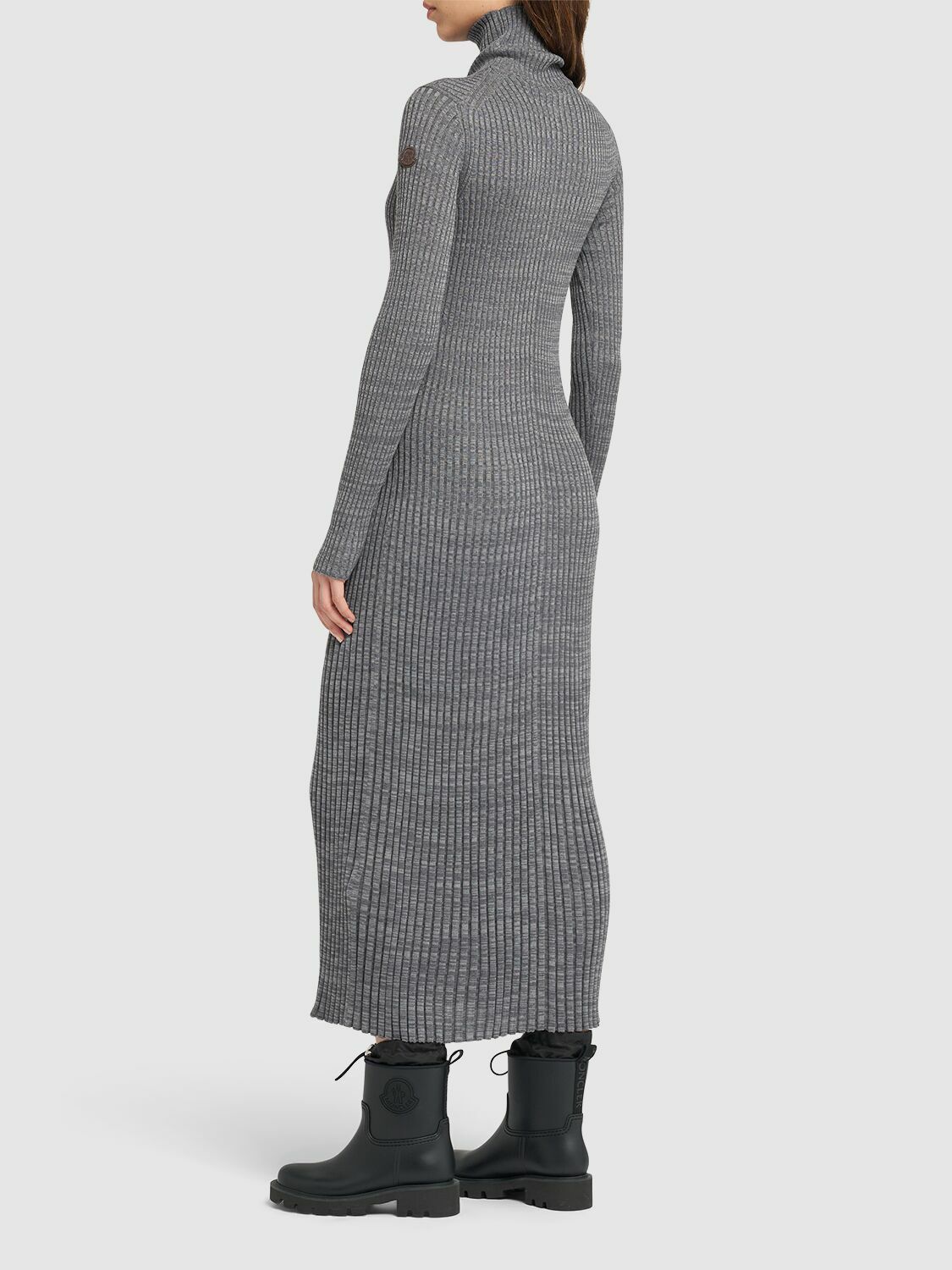 MONCLER Virgin Wool Midi Dress Moncler