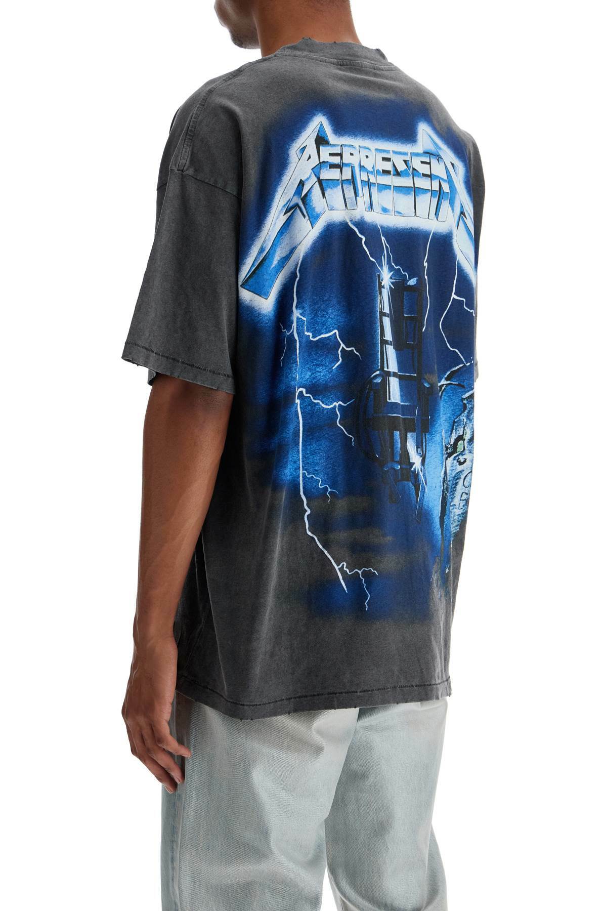 REPRESENT vintage gray cotton t-shirt metallica ride the lightning 40th ...