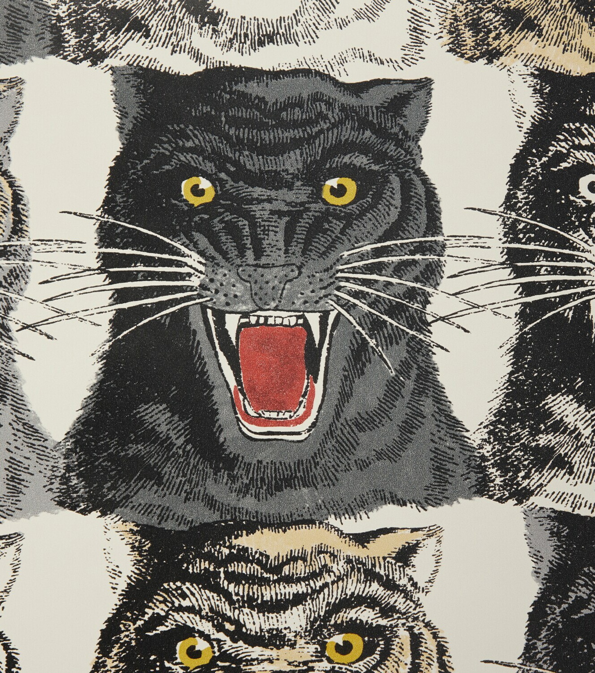 Gucci - Tiger Face printed wallpaper Gucci