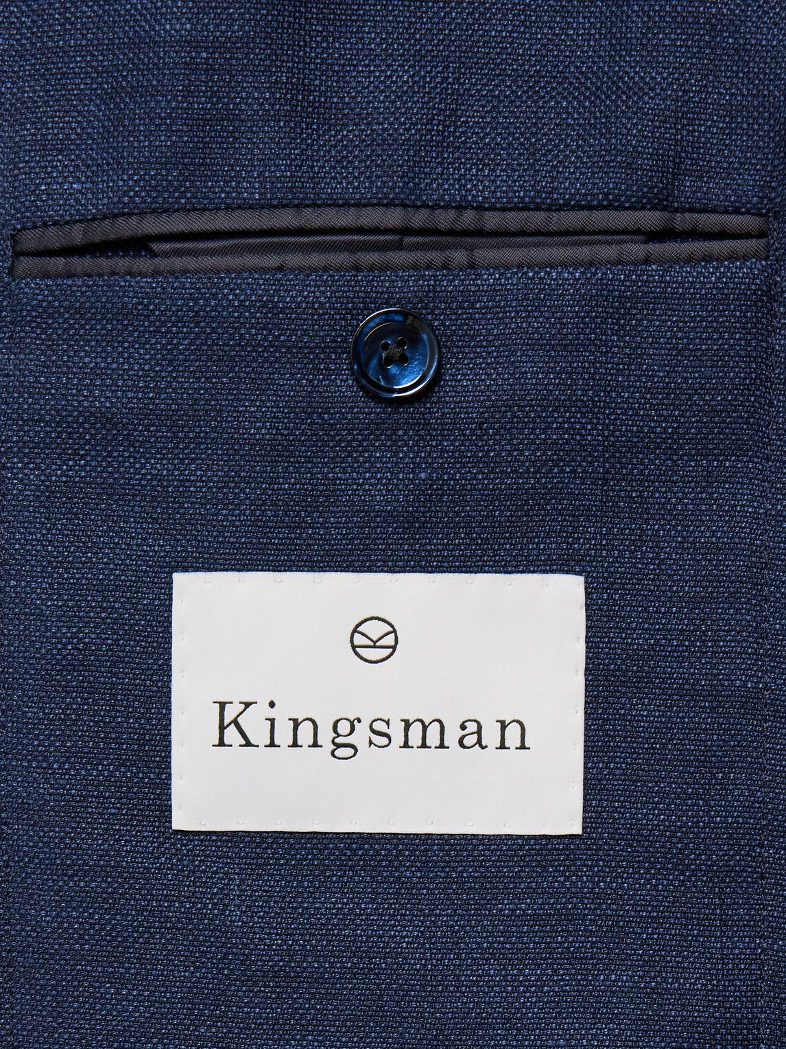 Kingsman - Wool, Linen and Silk-Blend Hopsack Blazer - Blue Kingsman