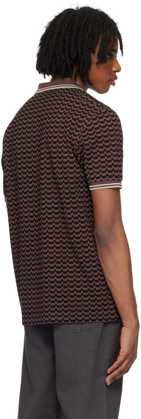 Fred Perry Brown Abstract Polo Fred Perry