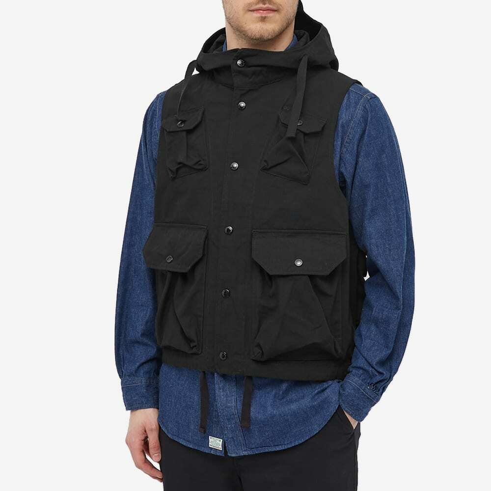 Engineered Garments Men's Ripstop Field Vest in Black Ripstop ...