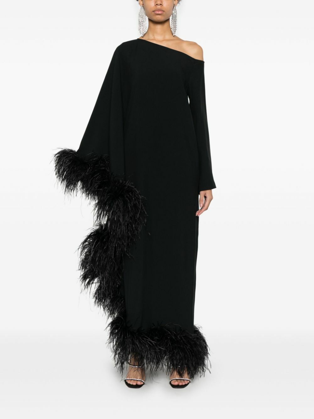 TALLER MARMO - Feathered Long Dress Taller Marmo