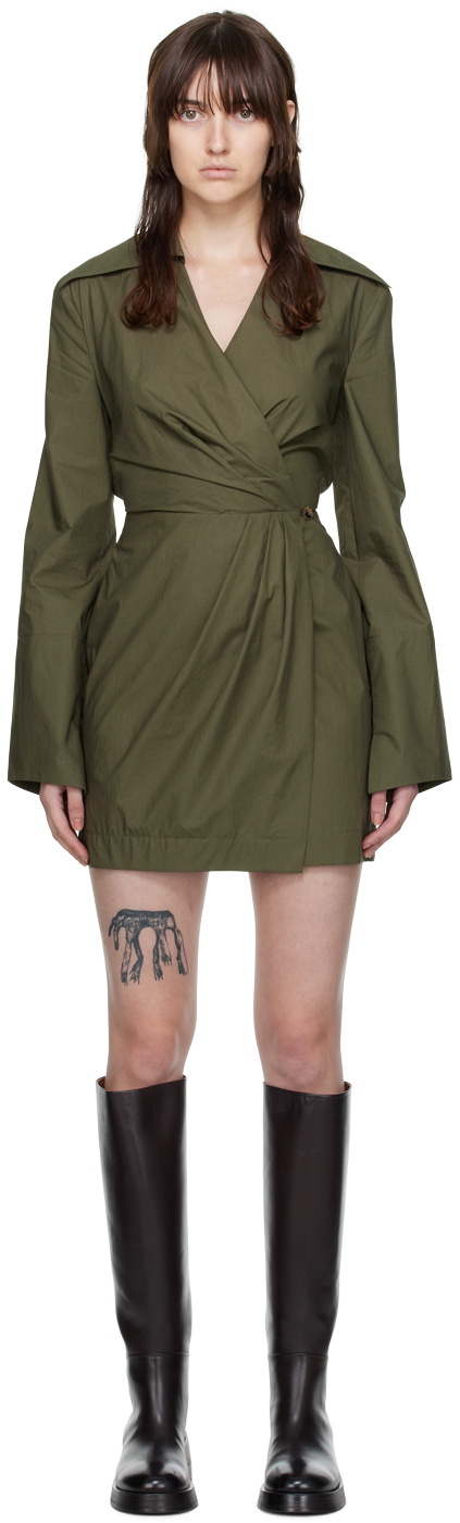 Nanushka Khaki Esma Minidress Nanushka
