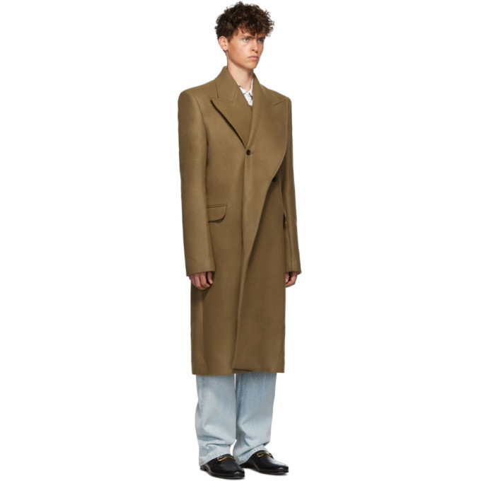 Y/Project Tan Double Lapel Coat Y/Project