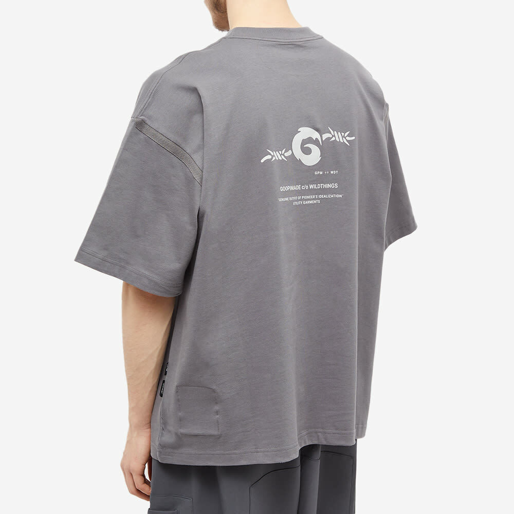 GOOPiMADE x WildThings Graphic Pocket T-Shirt in Lava Smoke GOOPiMADE