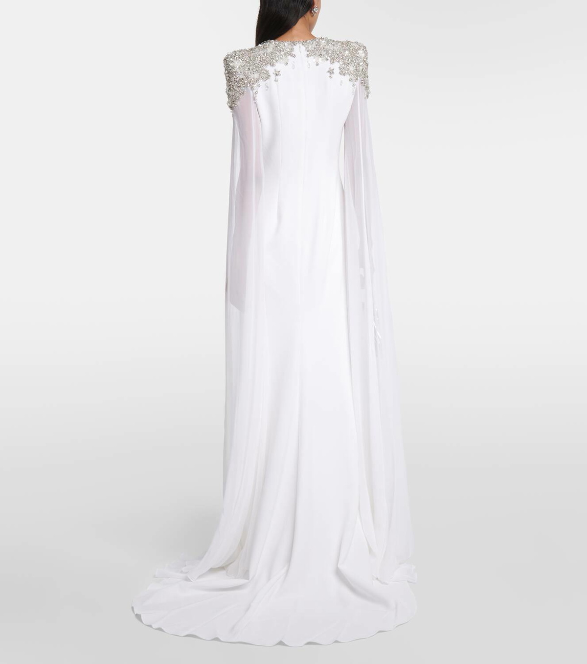 Jenny Packham Frida embellished cape-detail gown Jenny Packham