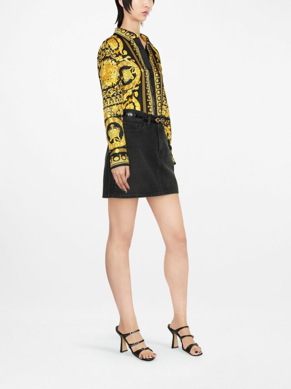 VERSACE - Baroque Print Silk Shirt Versace