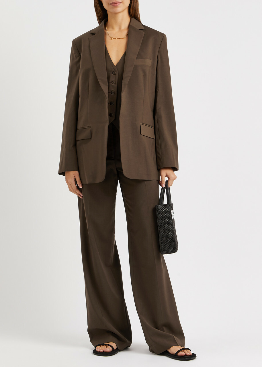 Matteau Wool-blend Blazer Brown Matteau