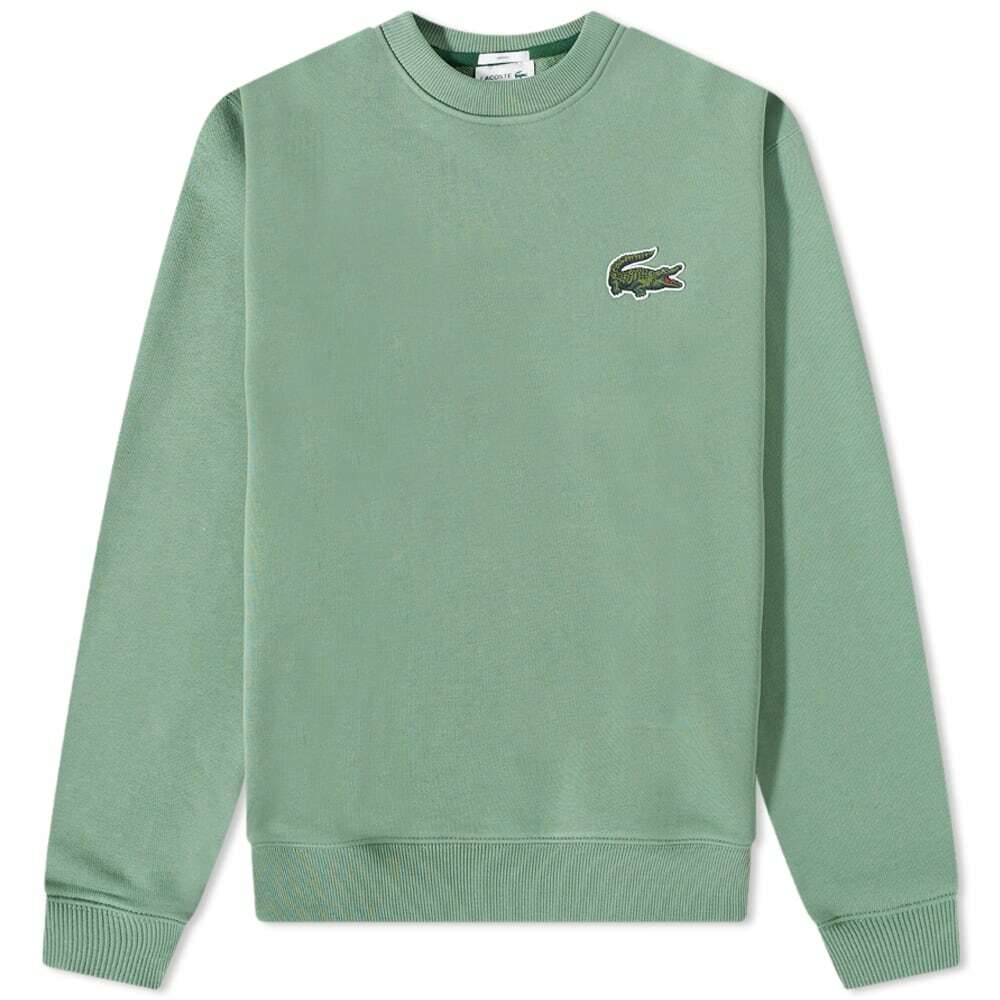 Lacoste Men's Robert Georges Crew Sweat in Ash Green Lacoste