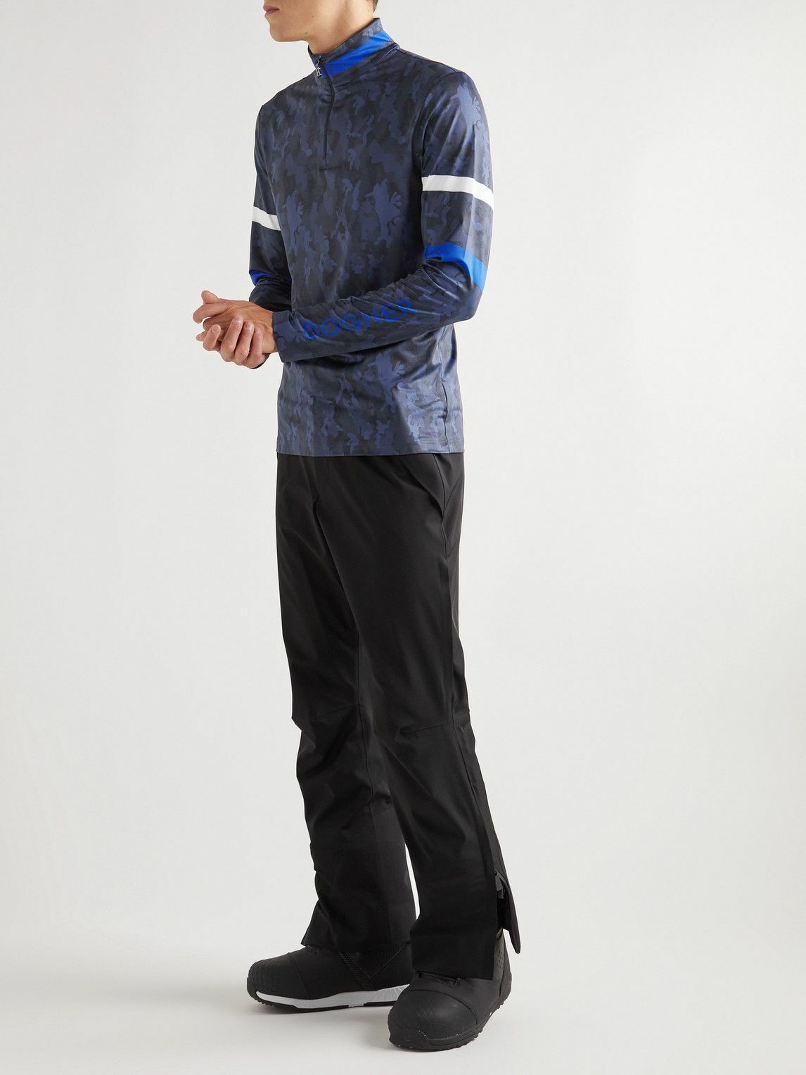 Bogner - Verti Striped Camouflage-Print Tech-Jersey Half-Zip Base Layer ...